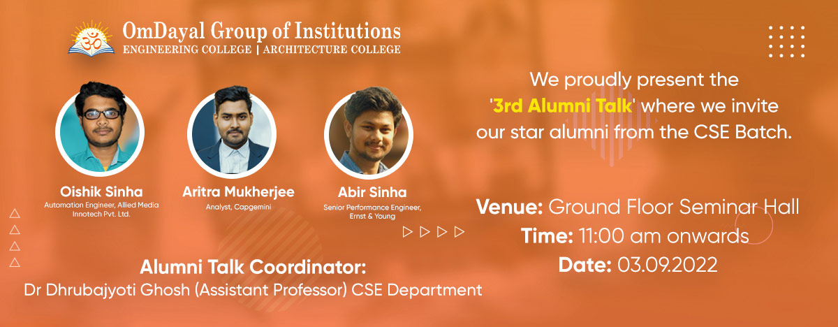 3rd Alumni Talk - OmDayal Group of Institutions