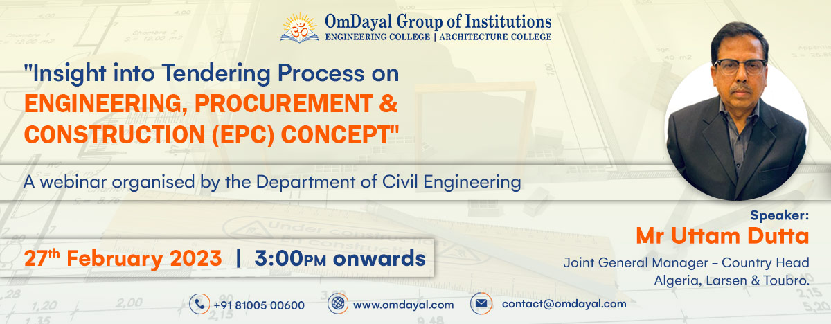 Webinar on 'Insight into Tendering Process on EPC concept' | OmDayal ...