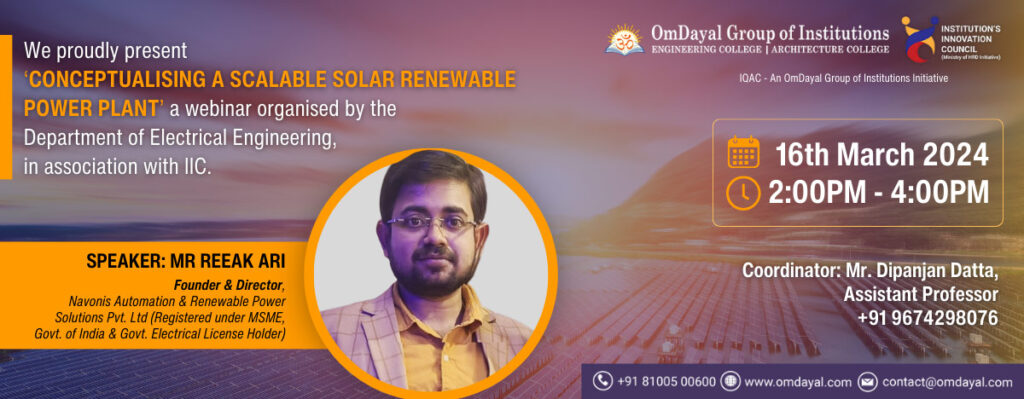 Conceptualizing A Scalable Solar Renewable Power Plant - OmDayal Group ...